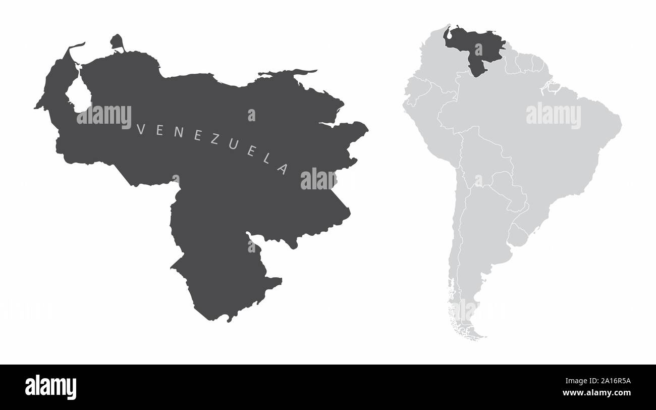 Venezuela map Cut Out Stock Images & Pictures - Alamy