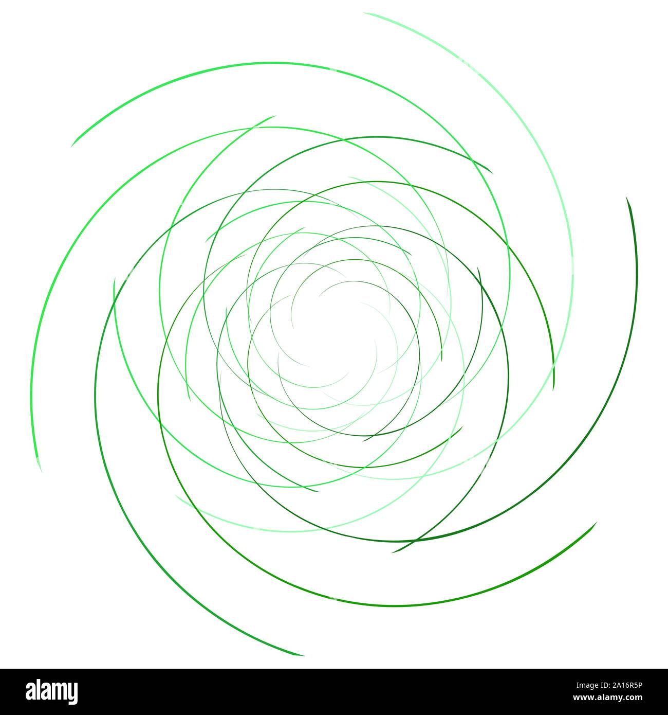 Abstract spiral, twist. Radial swirl, twirl curvy, wavy lines element ...