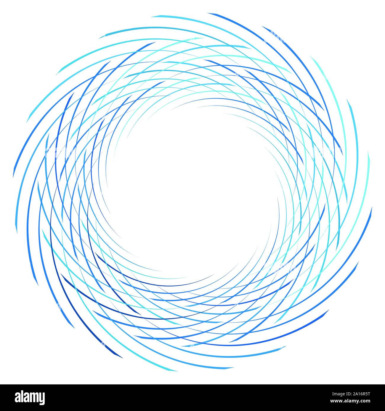 Abstract spiral, twist. Radial swirl, twirl curvy, wavy lines element ...