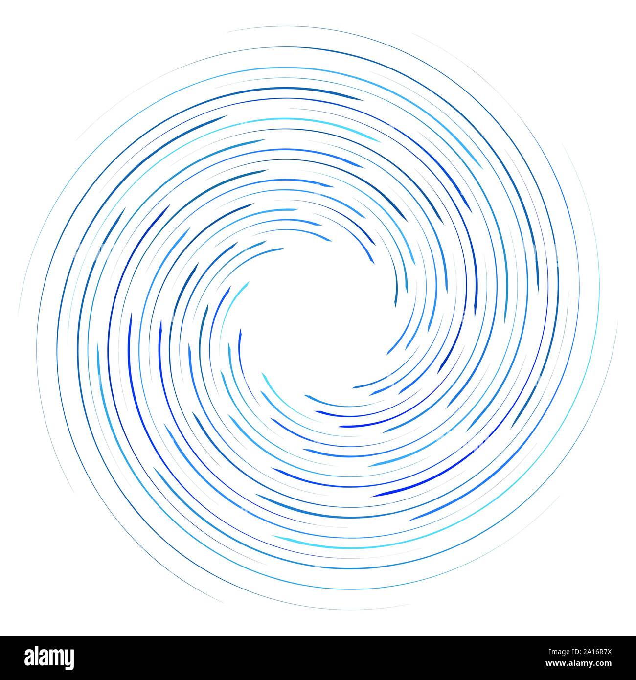 Abstract spiral, twist. Radial swirl, twirl curvy, wavy lines element ...
