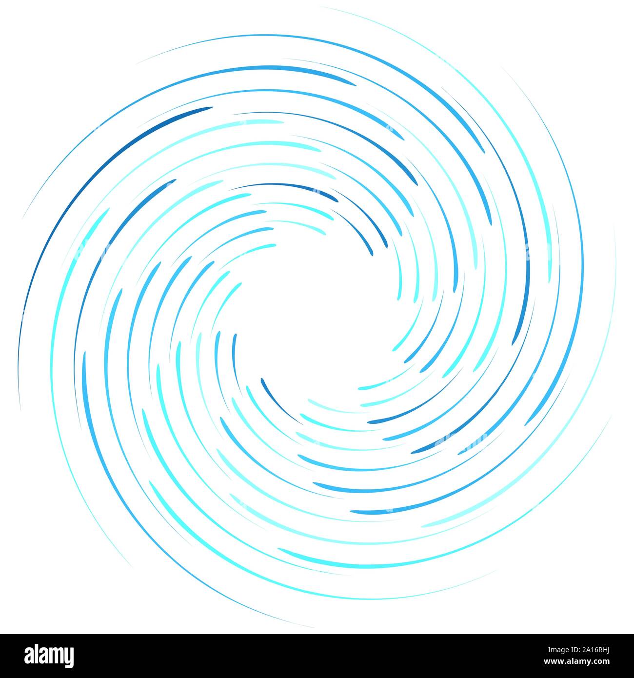 Abstract spiral, twist. Radial swirl, twirl curvy, wavy lines element ...