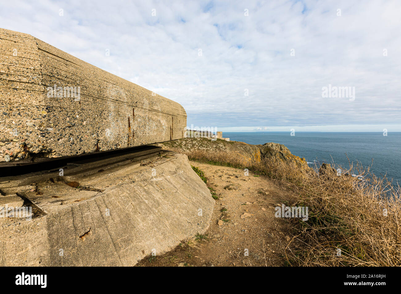 The second world war German MP4 L'Angle observation tower in Guernsey ...