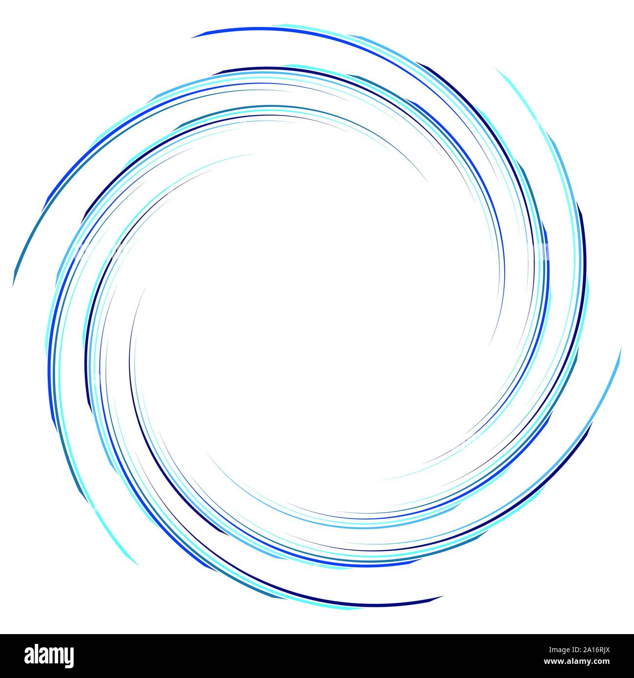 Abstract spiral, twist. Radial swirl, twirl curvy, wavy lines element ...