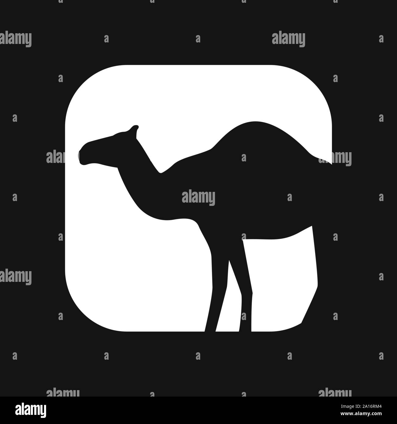Camel icon. Vector symbol African animal for web and design Stock ...