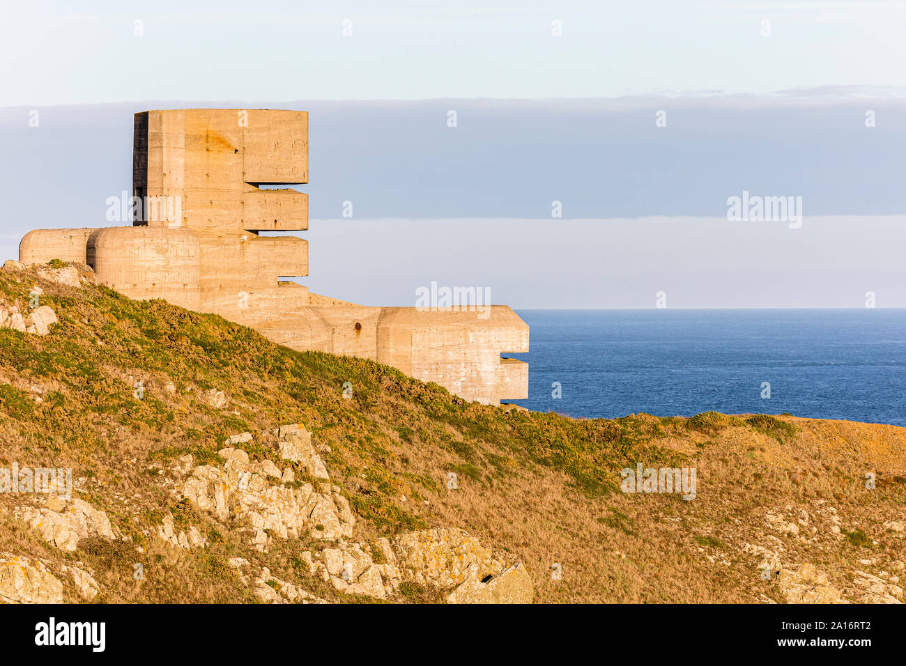 The second world war German MP4 L'Angle observation tower in Guernsey ...