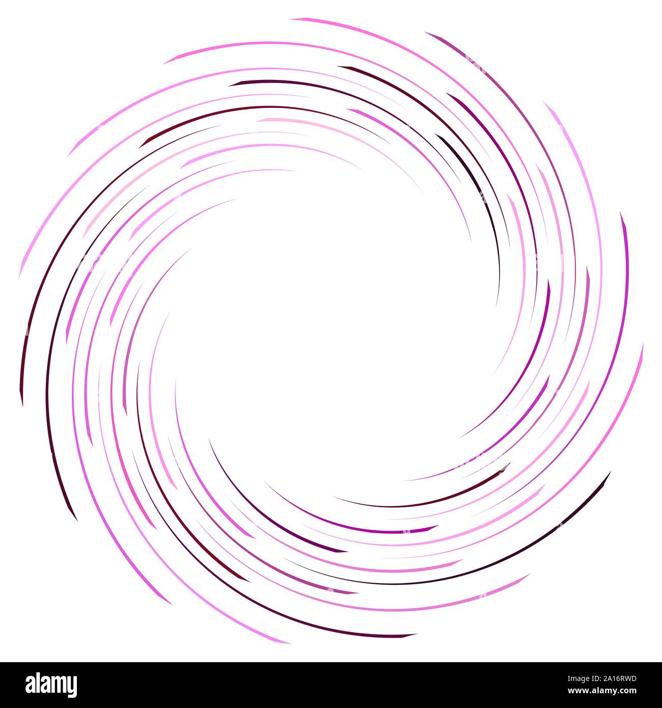 Abstract spiral, twist. Radial swirl, twirl curvy, wavy lines element ...