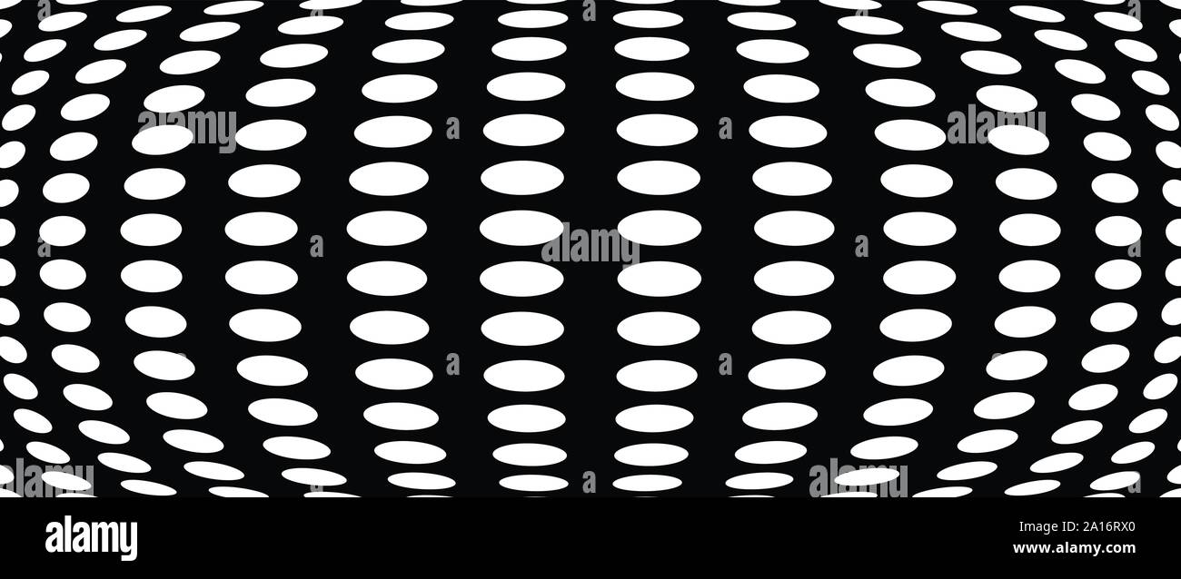 3D circular burst. Convex globe, sphere, orb distort. Inflate design ...