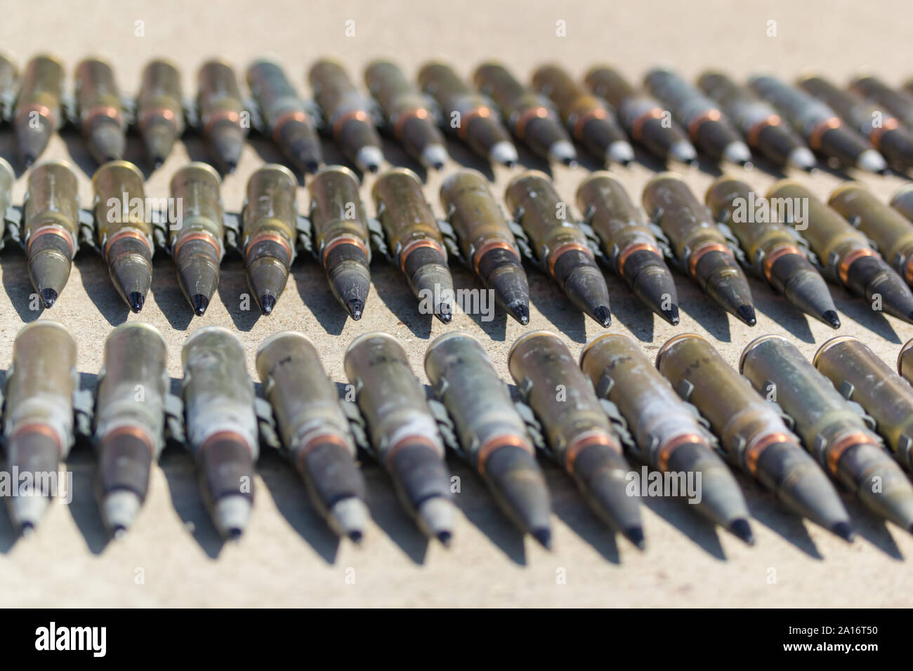 Cartridges bullets ammo machine gun hi-res stock photography and images ...