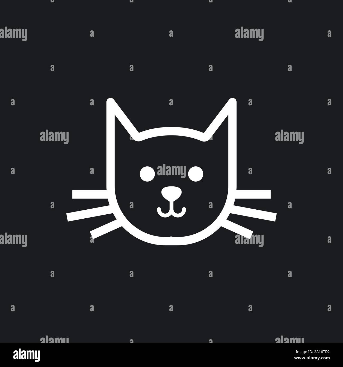 Cat icon. Logo design vector template Flat style Stock Vector Image ...