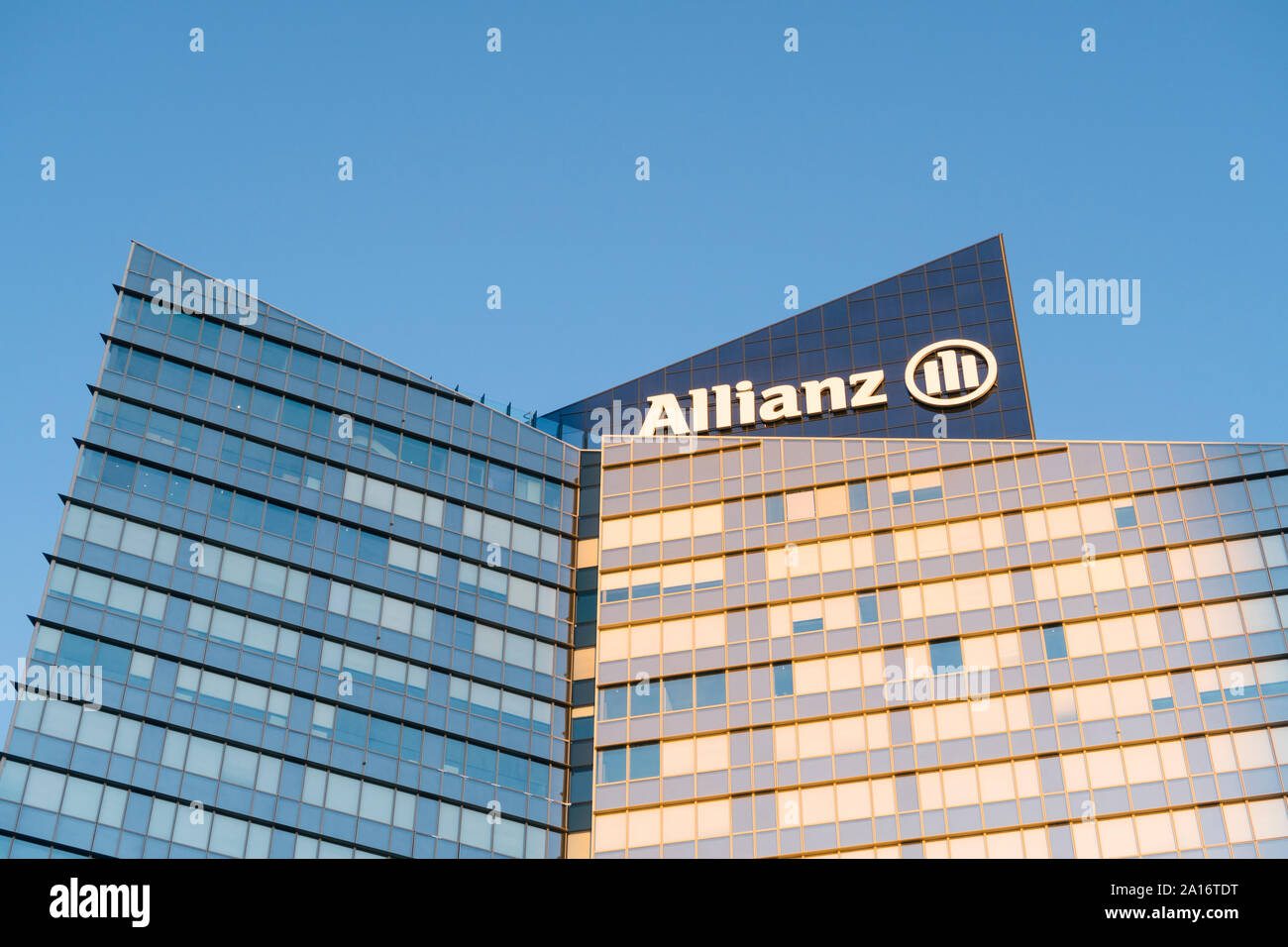 Paris, France - Sept 03, 2019: Allianz France is a French insurance ...