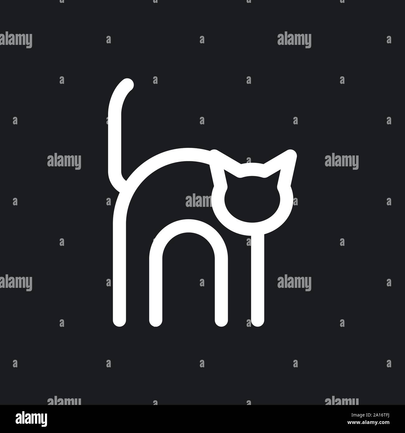 Cat icon. Logo design vector template Flat style Stock Vector Image ...