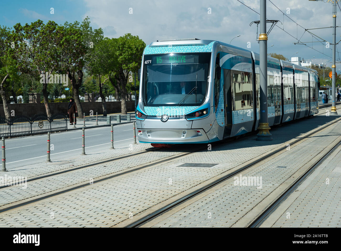 Skoda tram in Konya, Central Anatolia, Turkey, Asia Stock Photo - Alamy