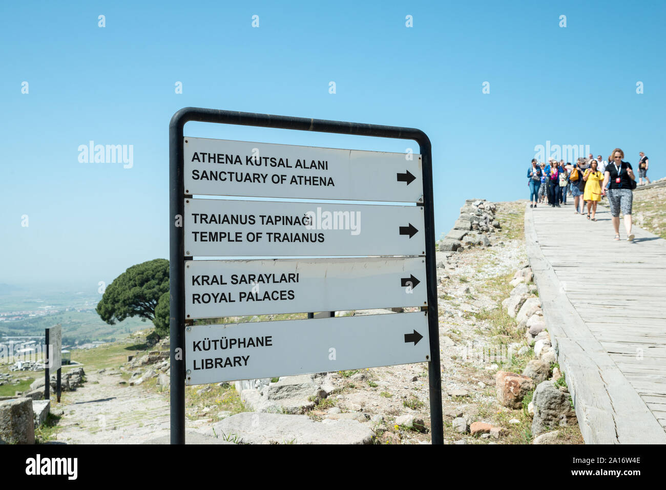 Ruins od ancient city of Pergamon, Bergama, İzmir Province, Turkey ...