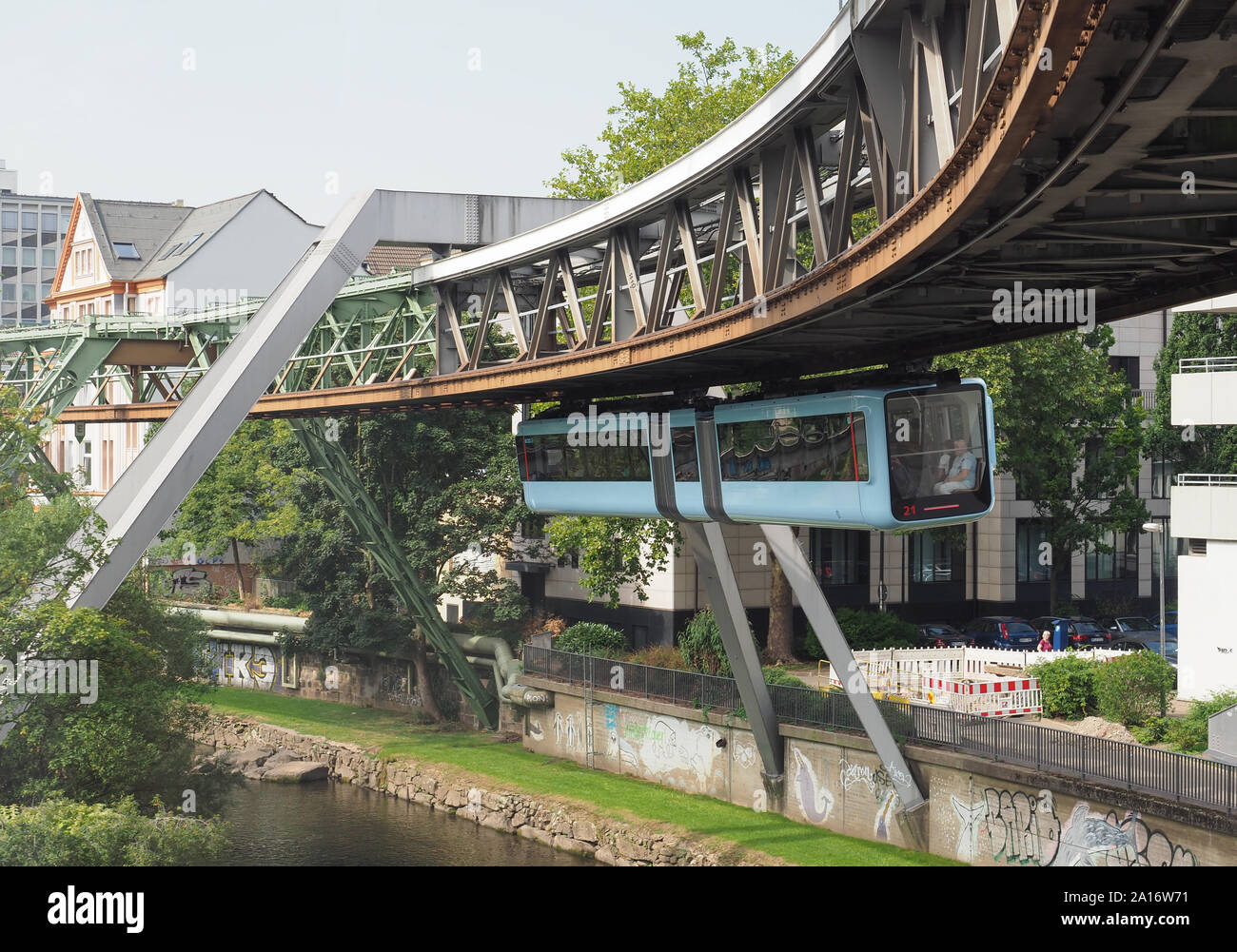 WUPPERTAL, GERMANY - CIRCA AUGUST 2019: Wuppertaler Schwebebahn ...