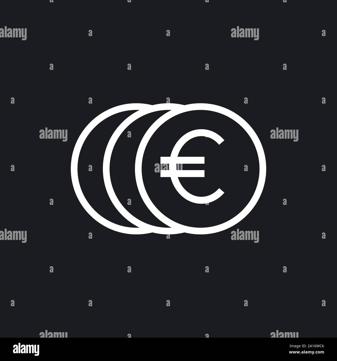 Coins Icon isolated on background. Money symbol Stock Vector Image ...