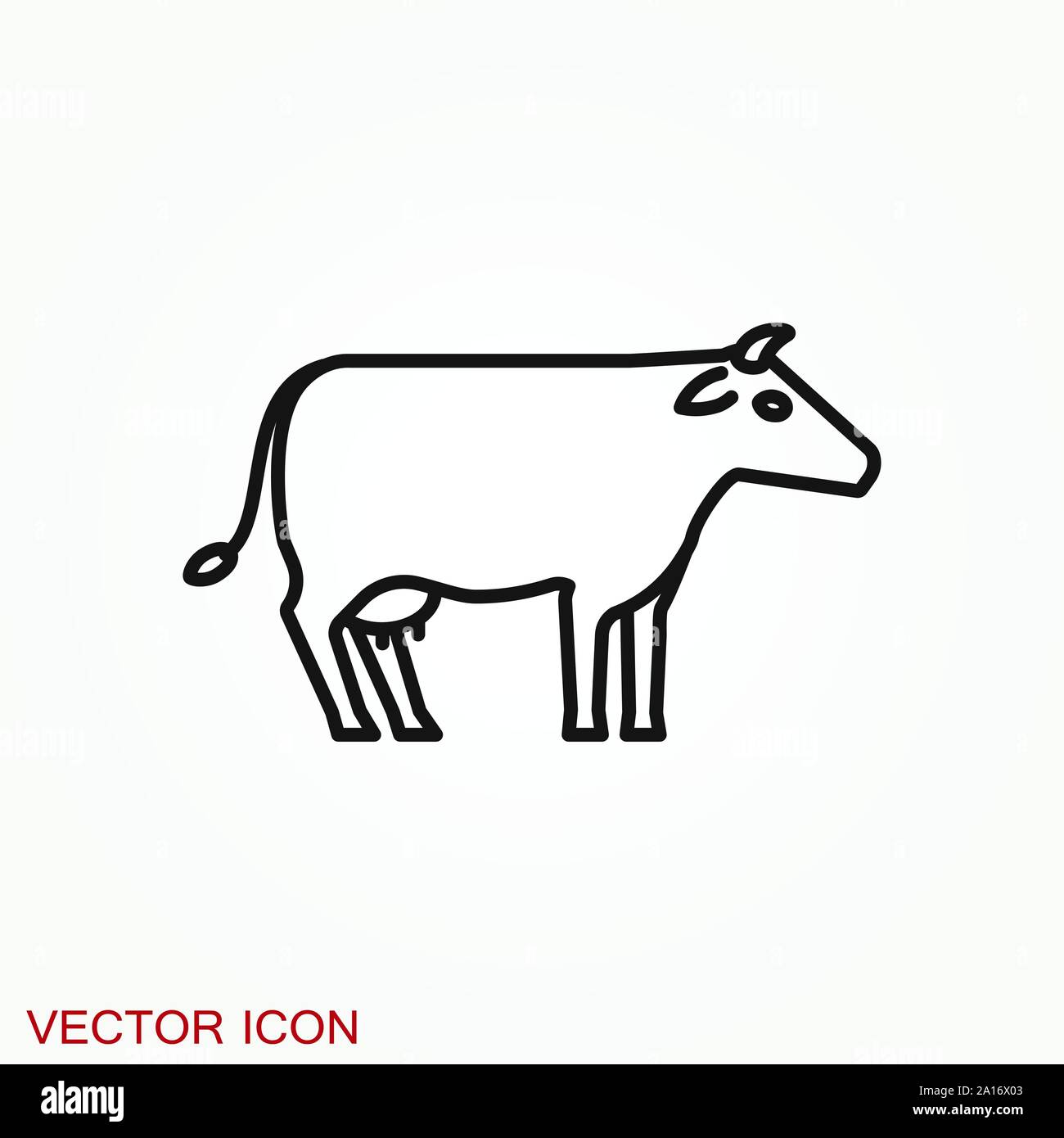 Cow icon. High quality symbol of animal for web design Stock Vector ...