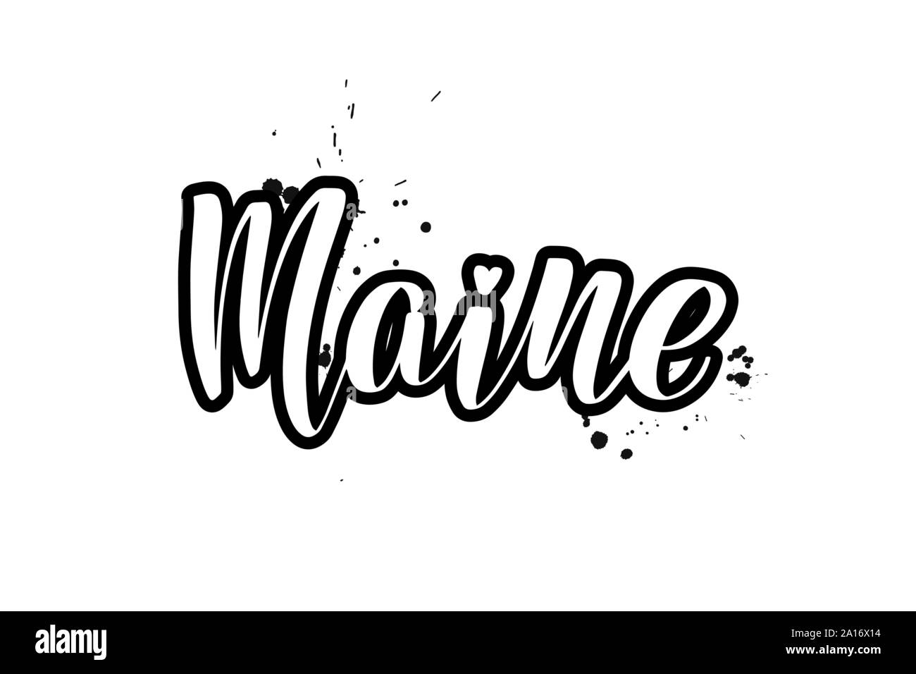 Vector calligraphy illustration isolated on white background Stock ...