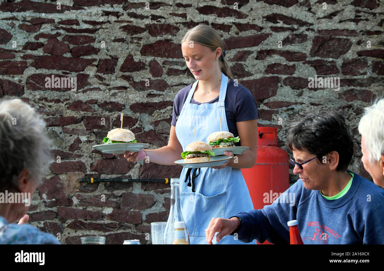 Restaurant uk waitress serving hi-res stock photography and images - Alamy