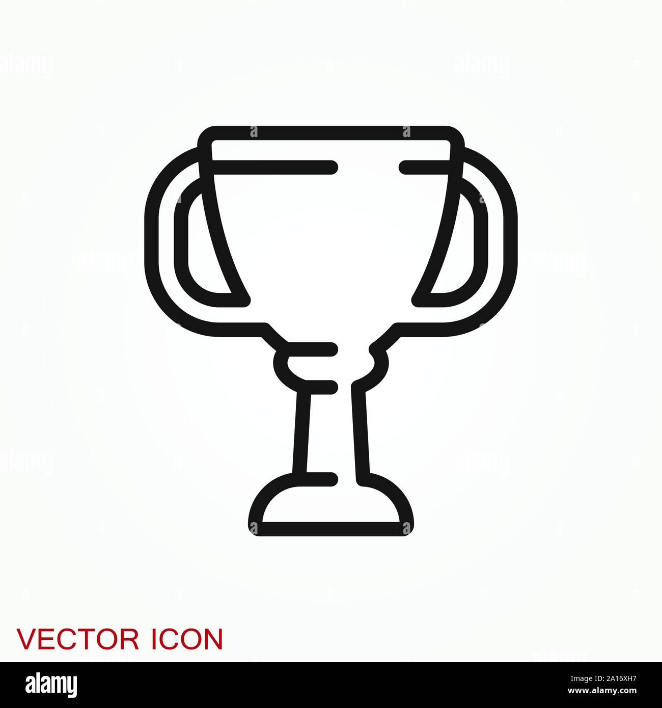 Trophy cup icon. Sport competition silhouette symbol Stock Vector Image ...