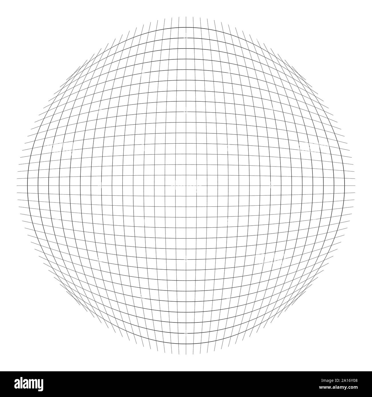 Spherical, globular mesh, grid. Convex, bulbous, circular pattern ...