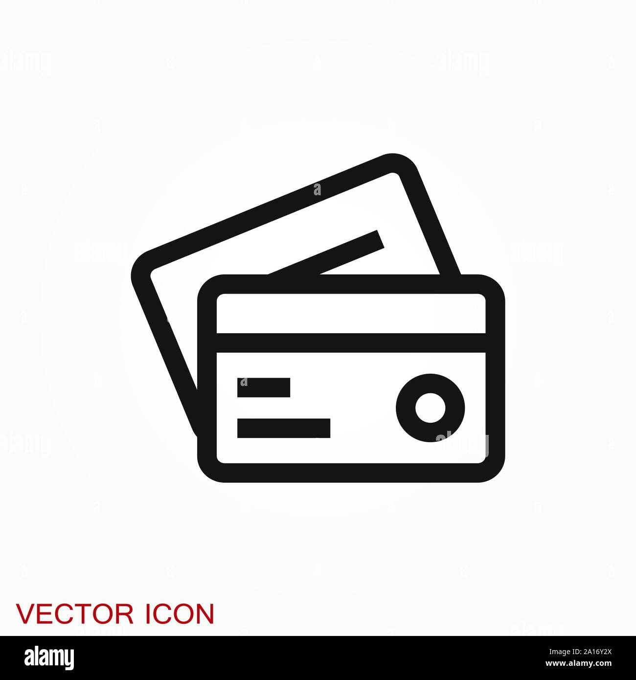 Credit Card icon vector, in trendy flat style Stock Vector Image & Art ...