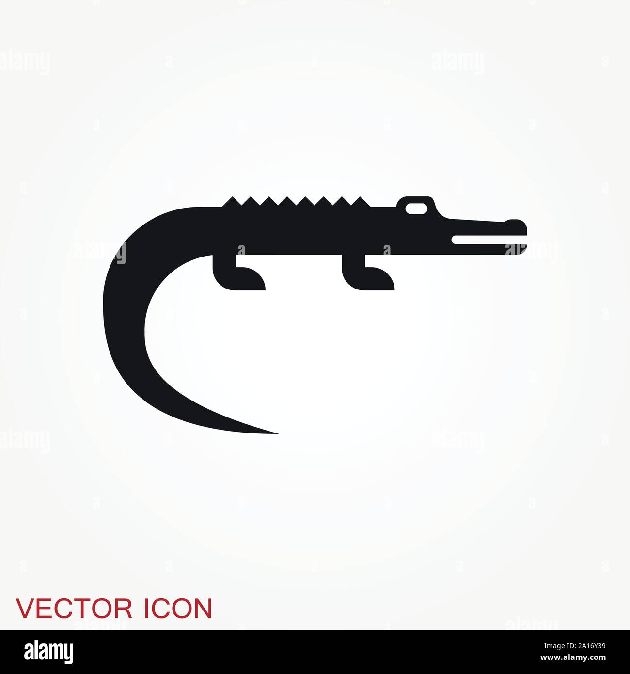 Crocodile icon. zoo animal flat design. vector symbol Stock Vector ...