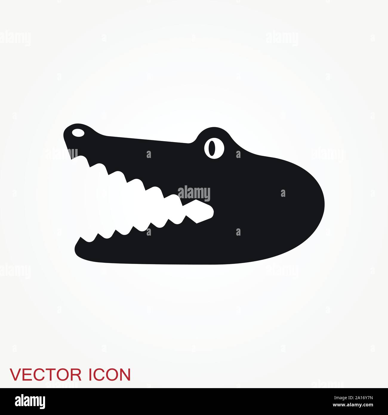 Crocodile icon. zoo animal flat design. vector symbol Stock Vector ...