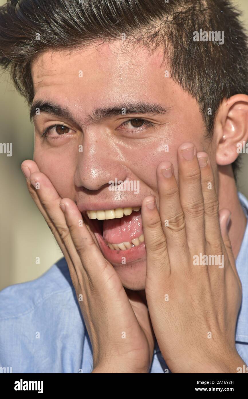 A Surprised Adult Male Stock Photo - Alamy