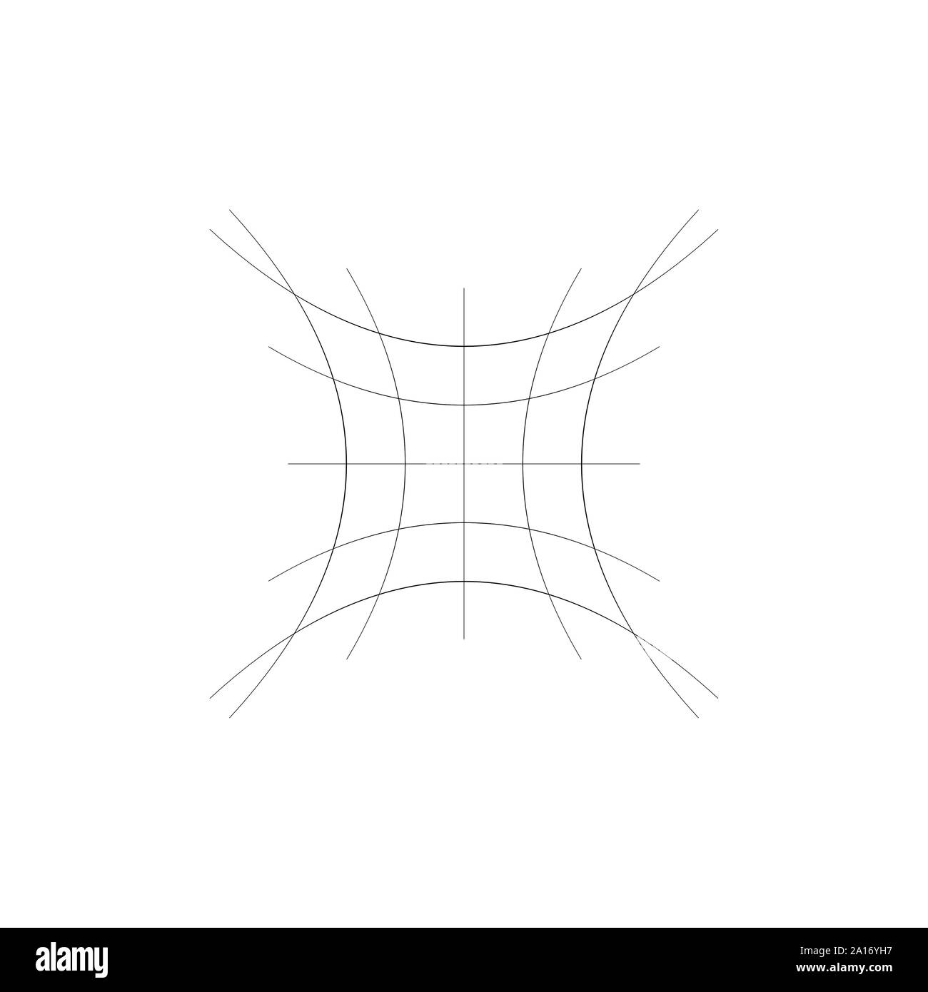 squished, condensed, pinched lines abstract geometric element ...