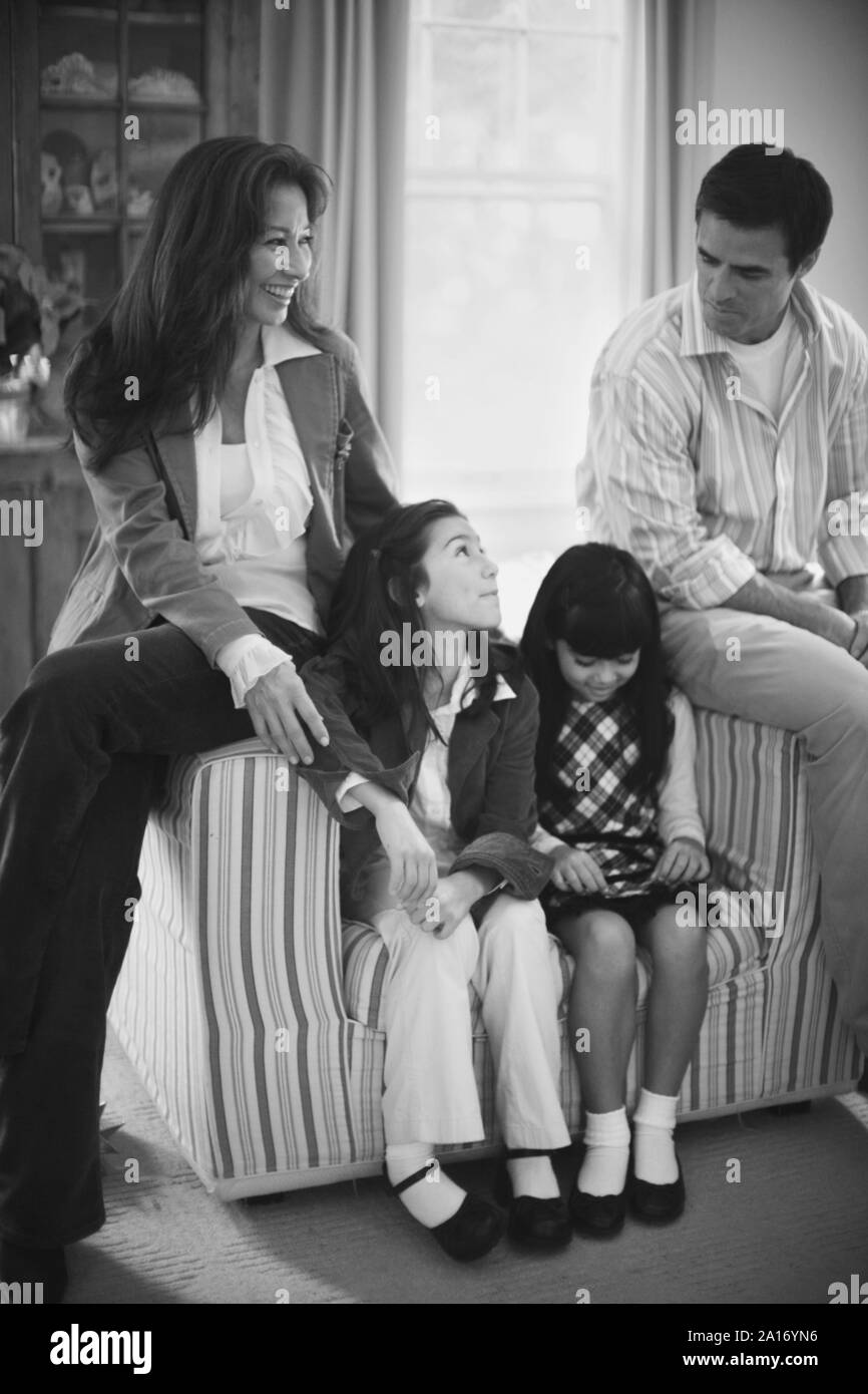 Adult child home parents Black and White Stock Photos & Images - Alamy