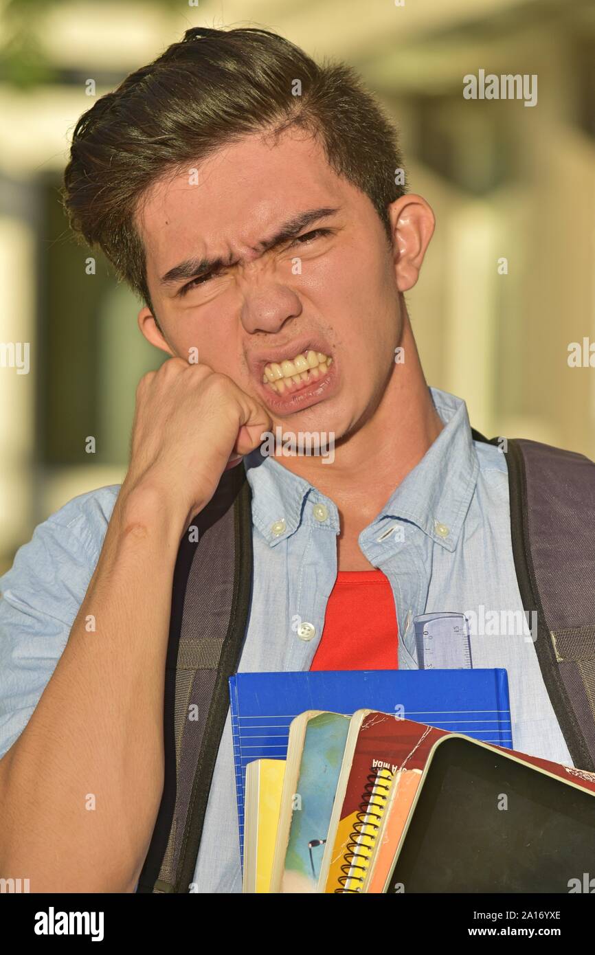 Angry male student hi-res stock photography and images - Alamy