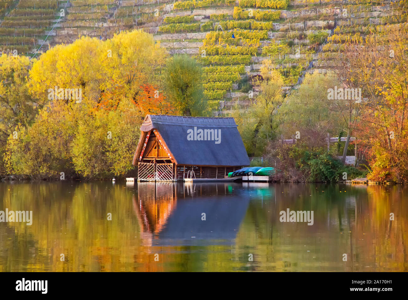 Stuttgart, Max-Eyth-See (lake) in Autum, Germany Stock Photo - Alamy