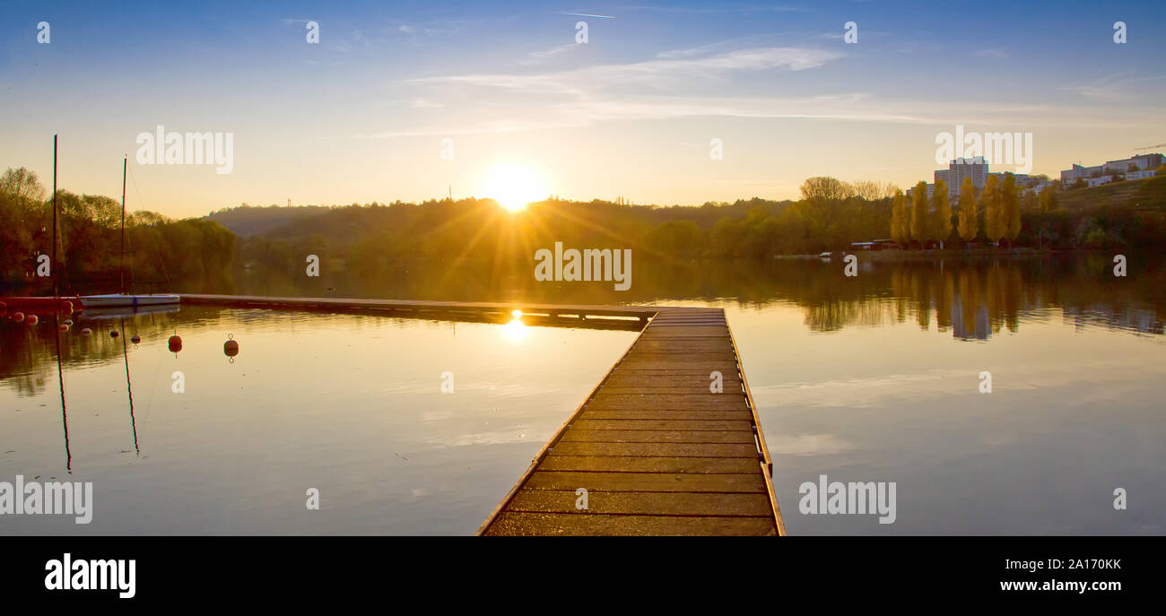 Stuttgart, Max-Eyth-See (lake) in Autum, Germany Stock Photo - Alamy