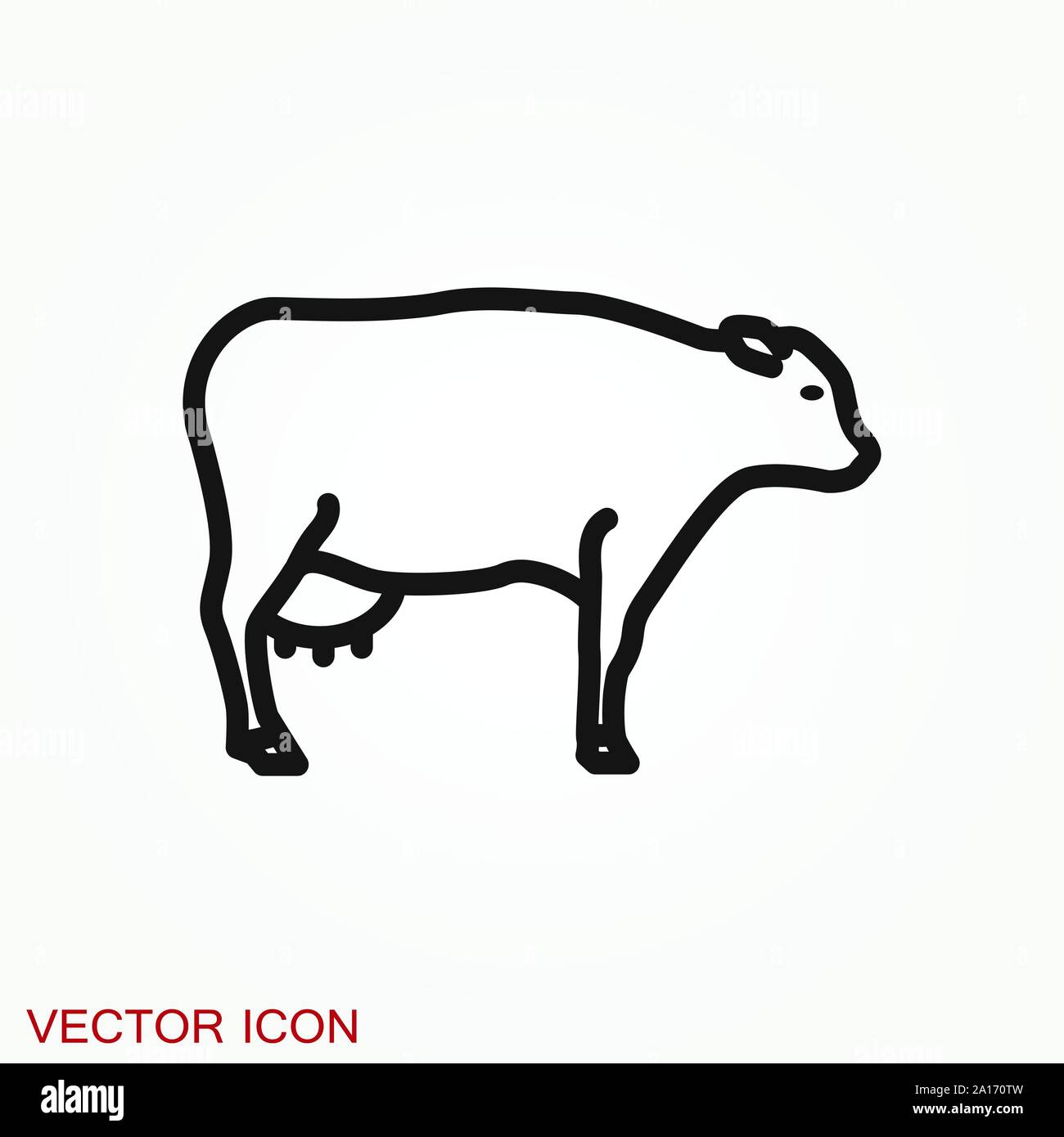 Cow icon. High quality symbol of animal for web design Stock Vector ...