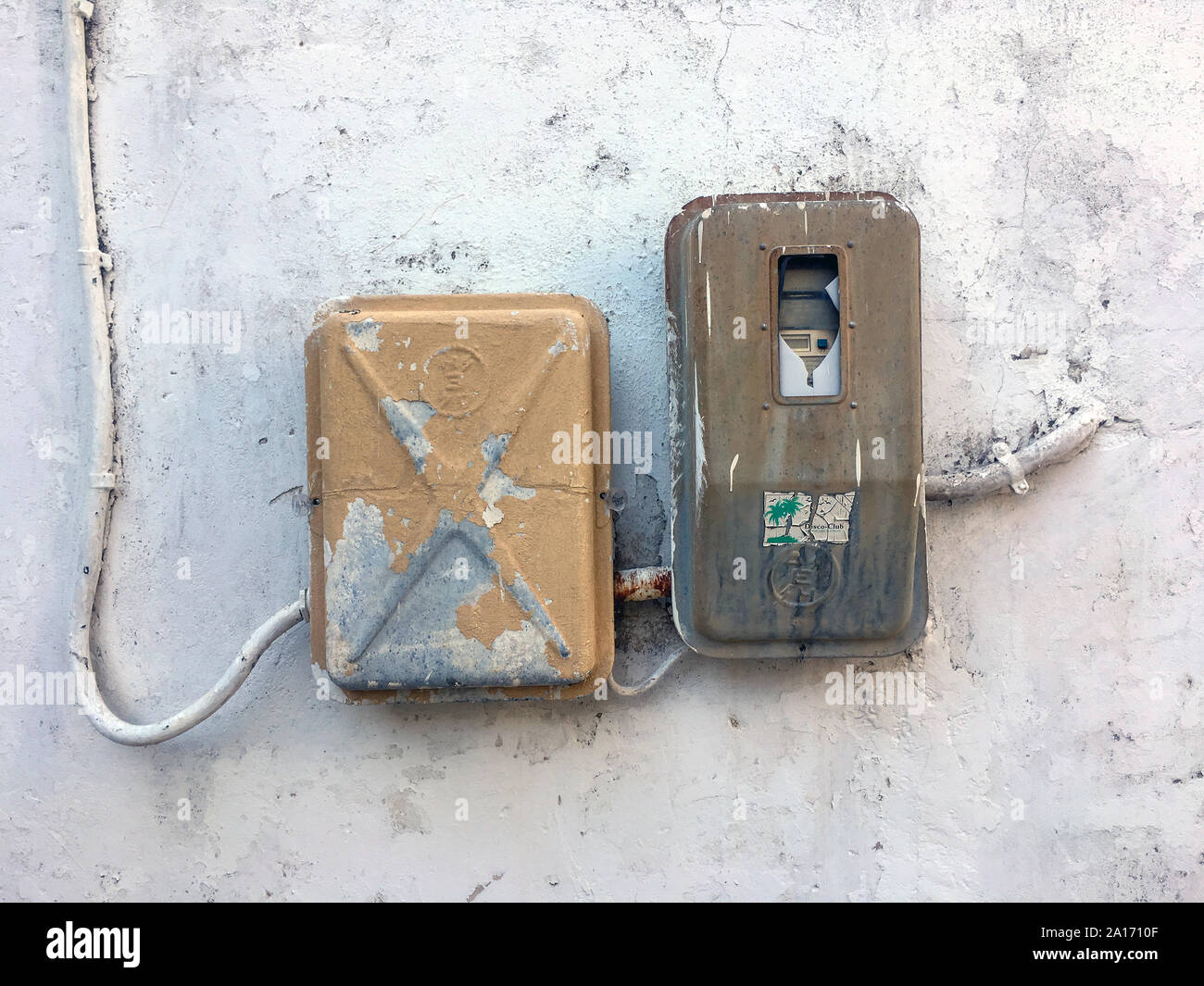 Old Electricity Meter Box High Resolution Stock Photography and Images ...