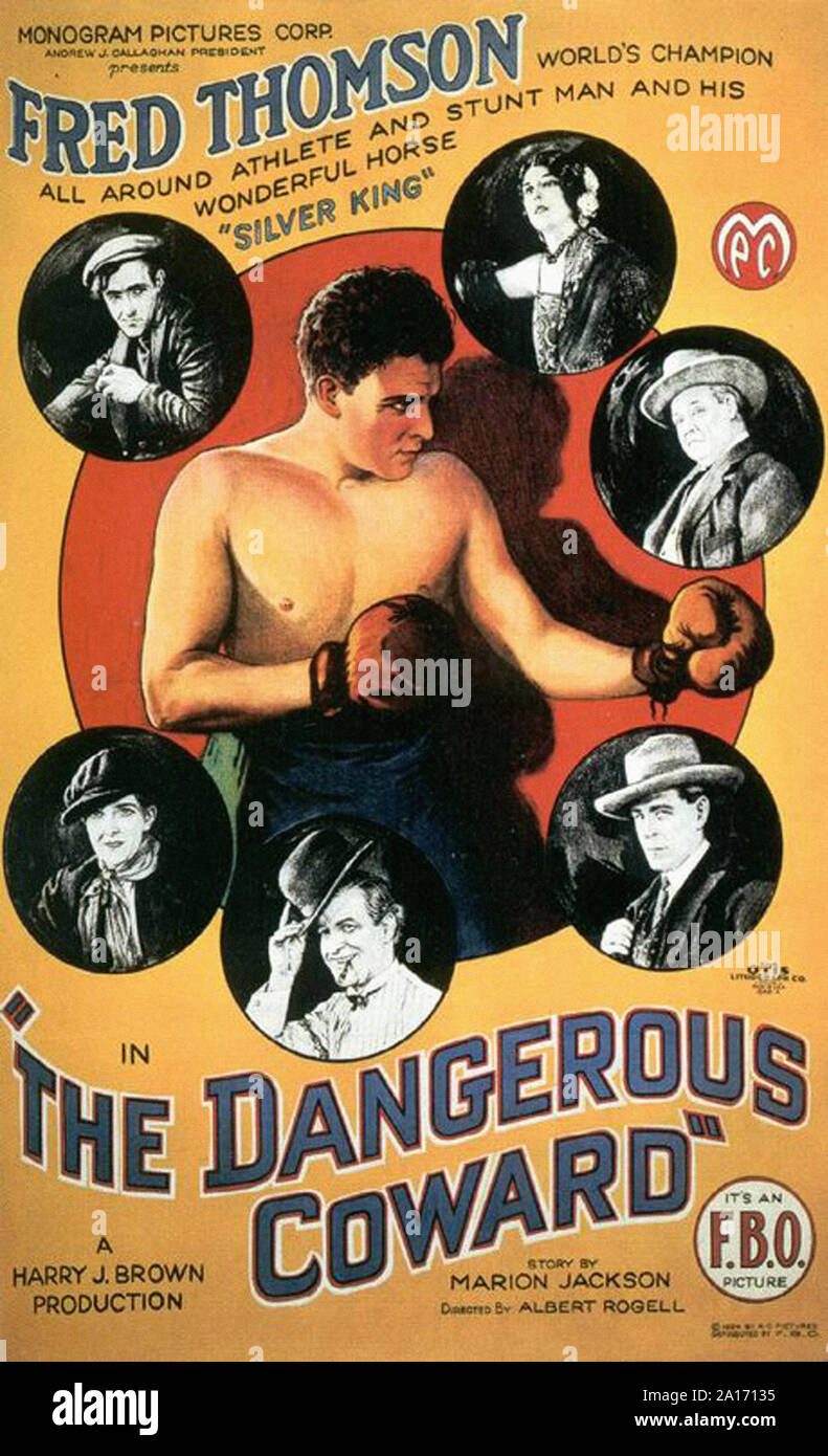 The Dangerous Coward 1924 - Promotional poster - Silent Movie Era Stock ...