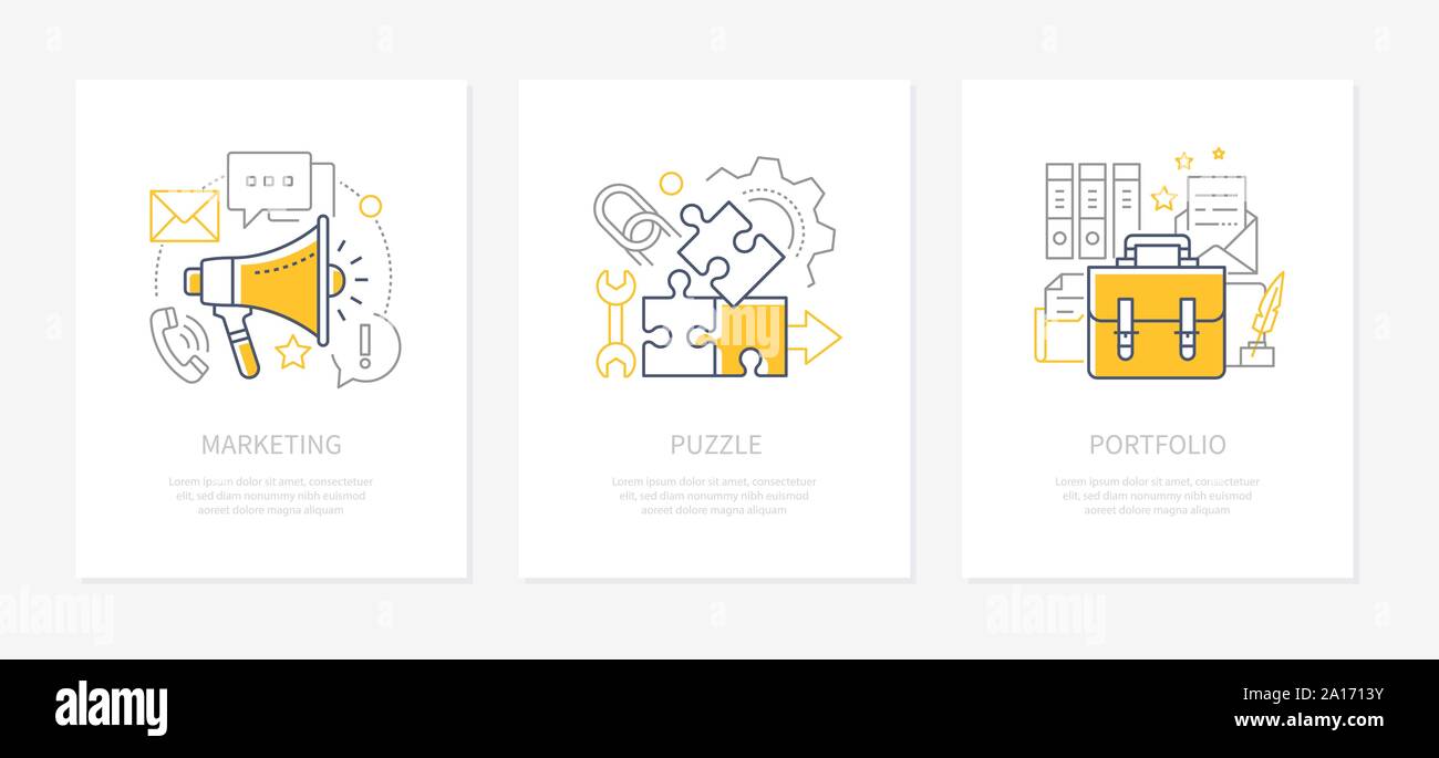 Company strategy - line design style icons set Stock Vector Image & Art ...