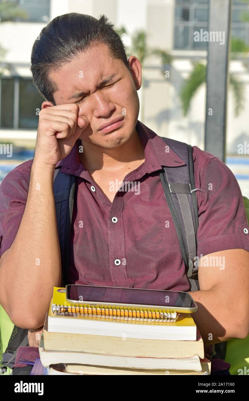 A Crying Boy Student Stock Photo - Alamy
