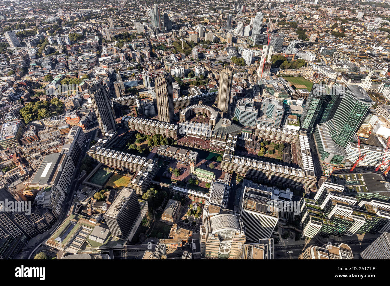 September 2019, Aerial Photography of the Barbican Estate and ...