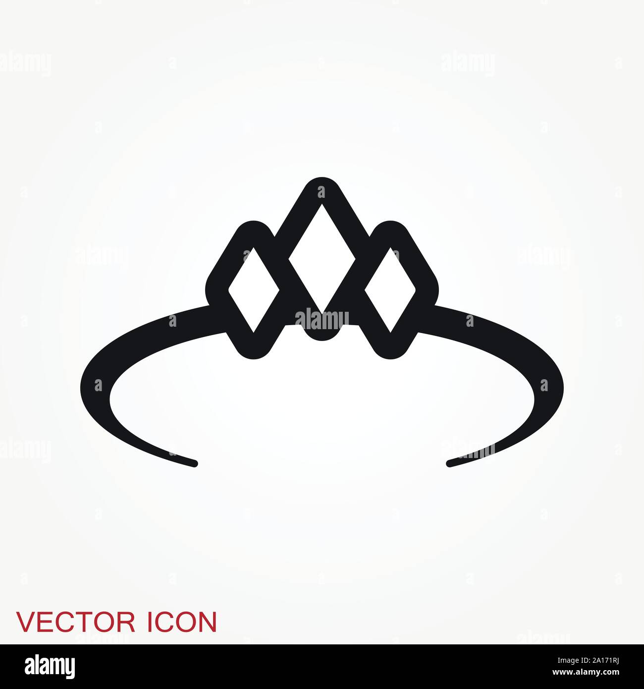 Vector Diadem icon in flat style. Royalty crown illustration pictogram ...