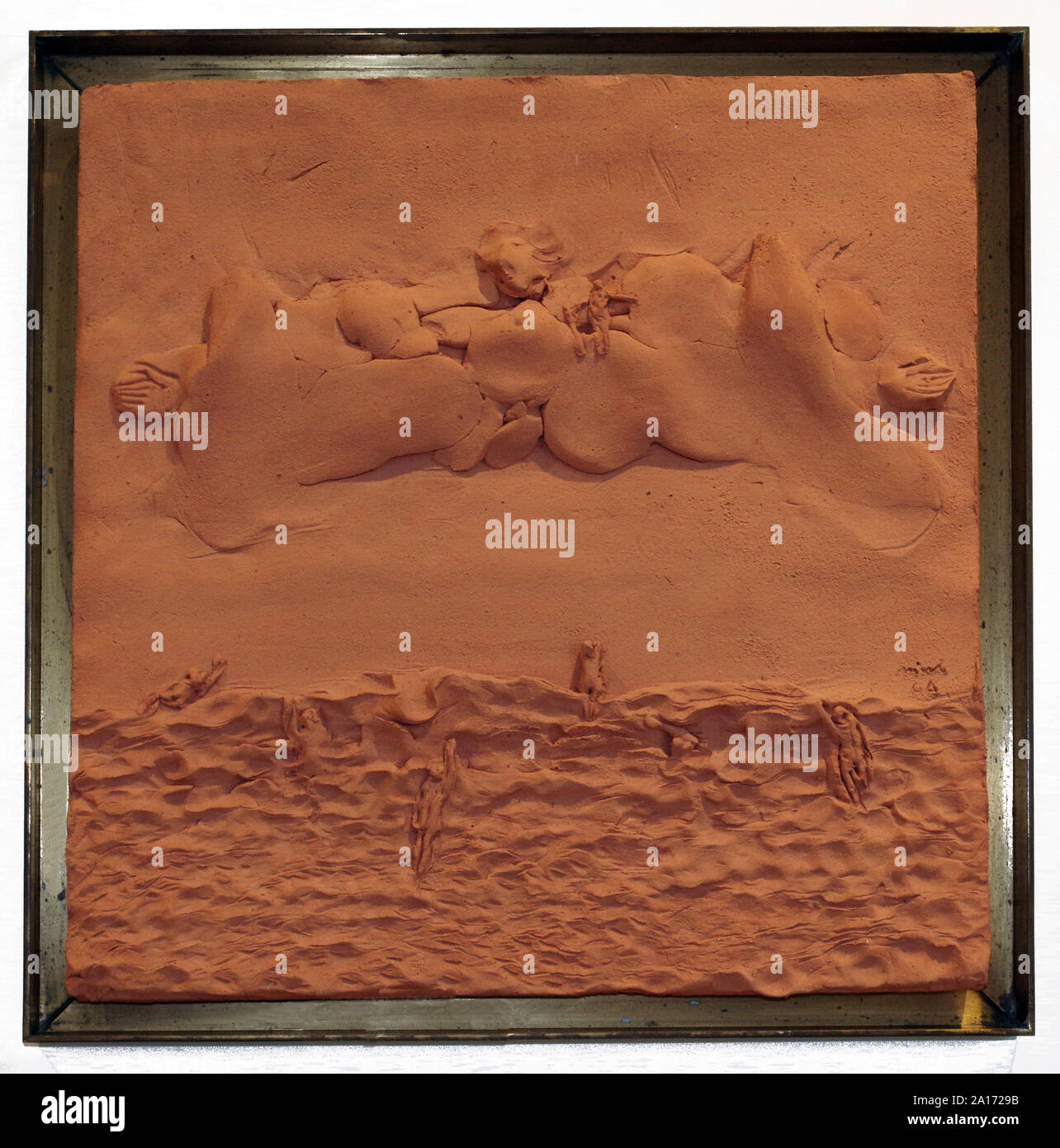 Nivola Museum in Orani, Sardinia, Italy. Contains paintings and ...