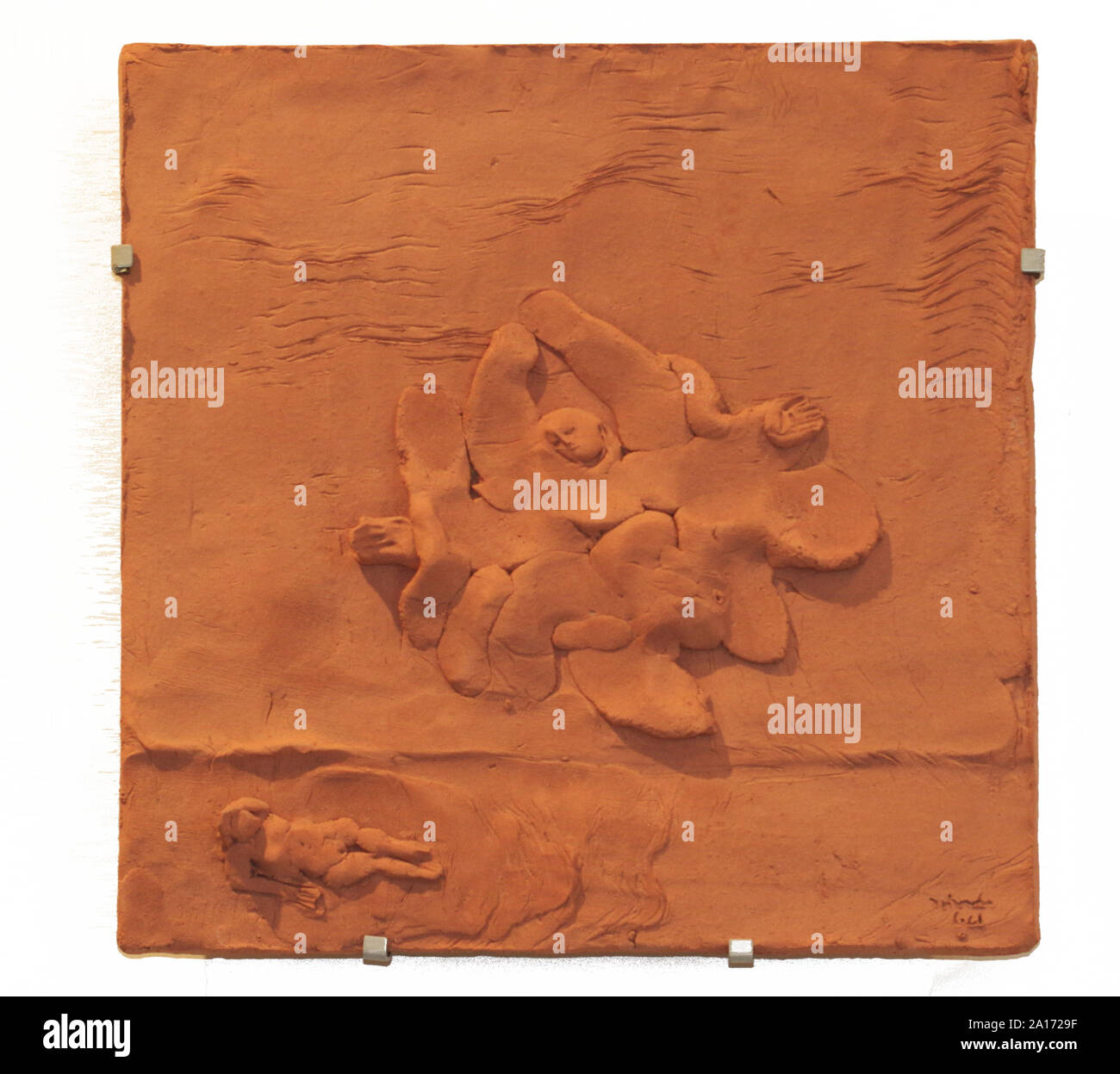 Nivola Museum in Orani, Sardinia, Italy. Contains paintings and ...