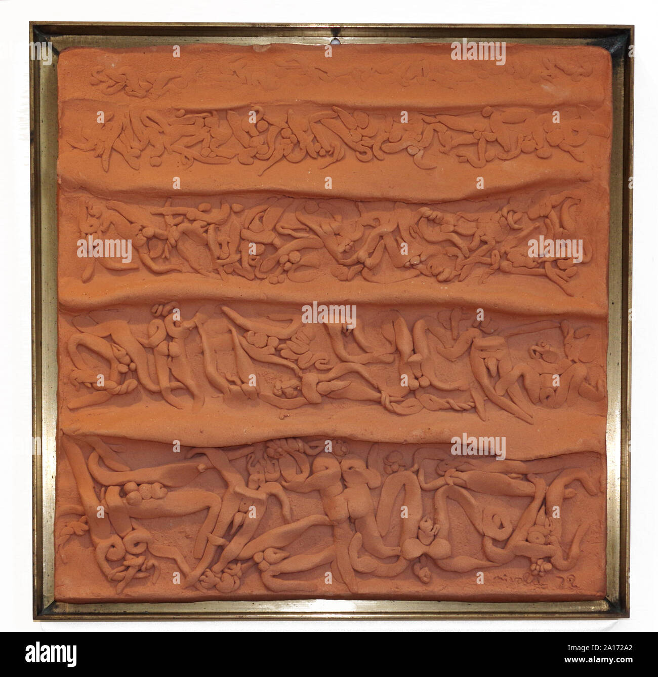 Nivola Museum in Orani, Sardinia, Italy. Contains paintings and ...