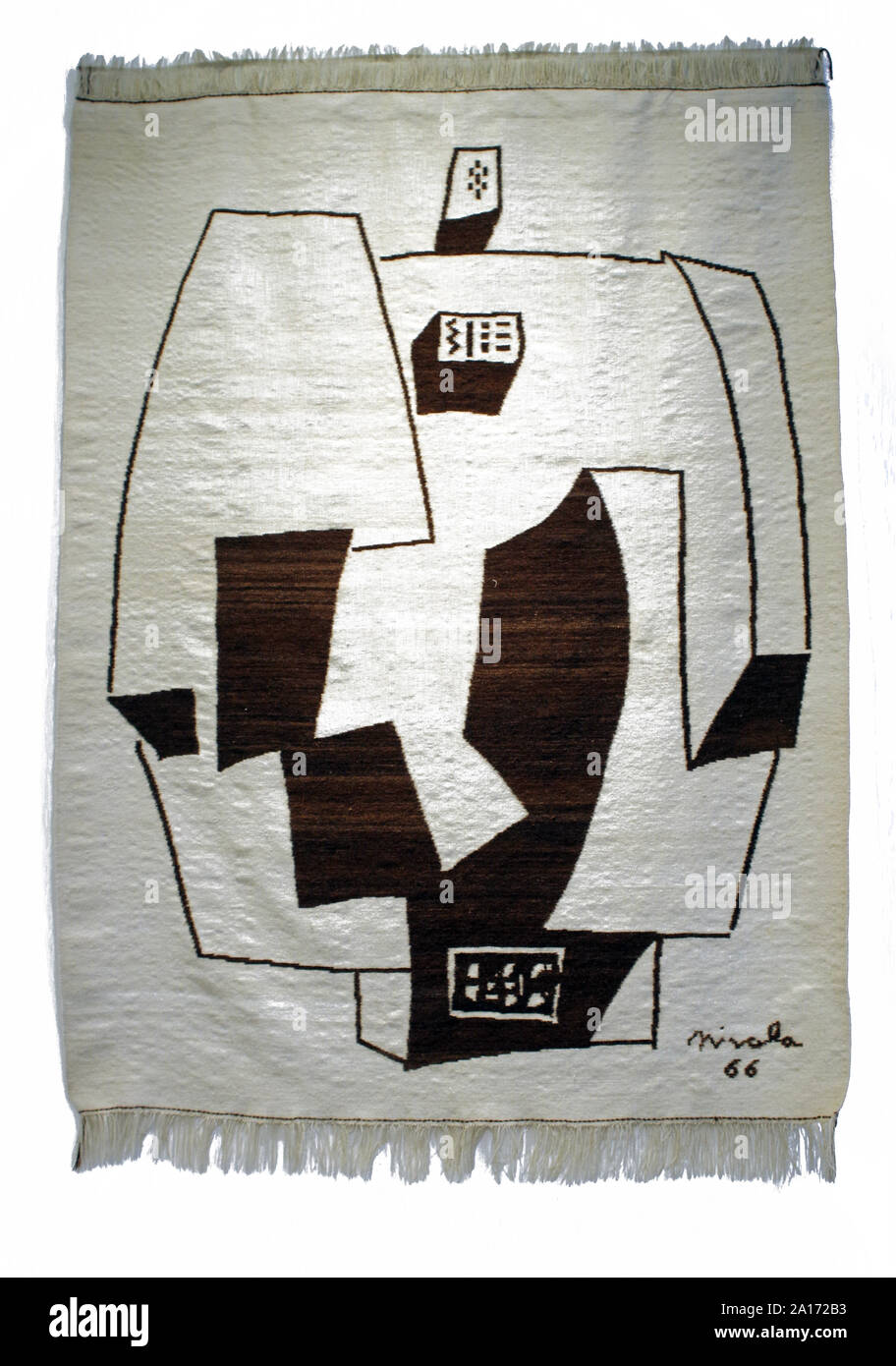 Nivola Museum in Orani, Sardinia, Italy. Contains paintings and ...