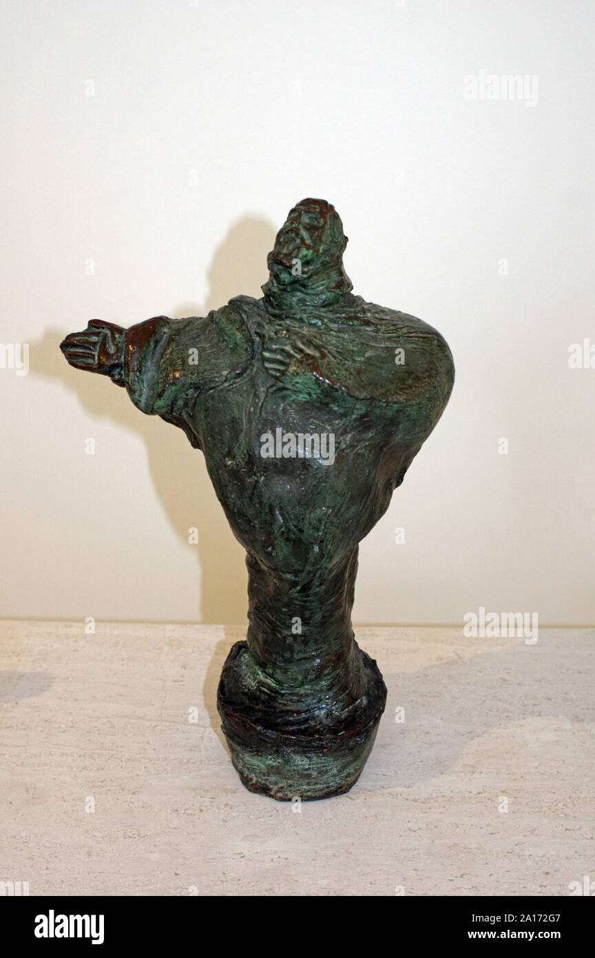 Nivola Museum in Orani, Sardinia, Italy. Contains paintings and ...