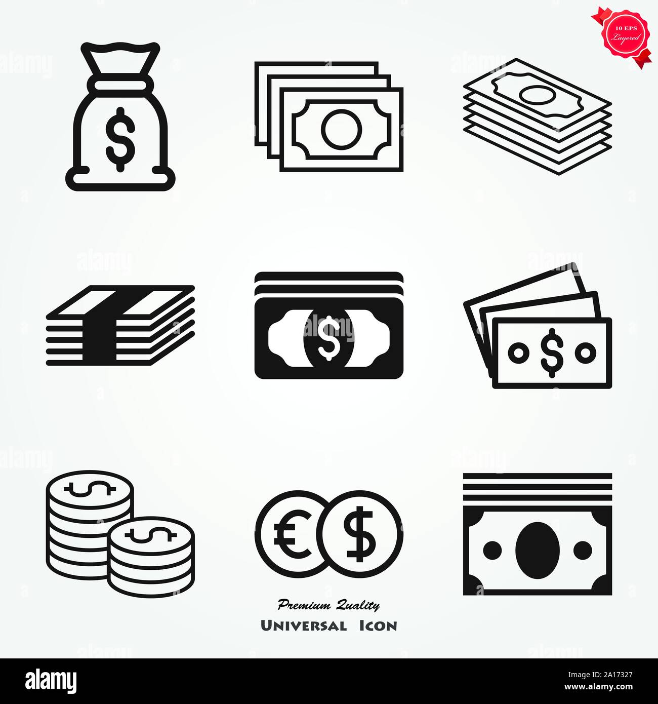 Money. Line Icon Vector illustration. Payment system Stock Vector Image ...