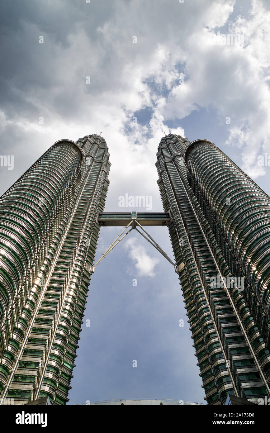 Another view of the Petronas towers in April 2017. Work of the ...