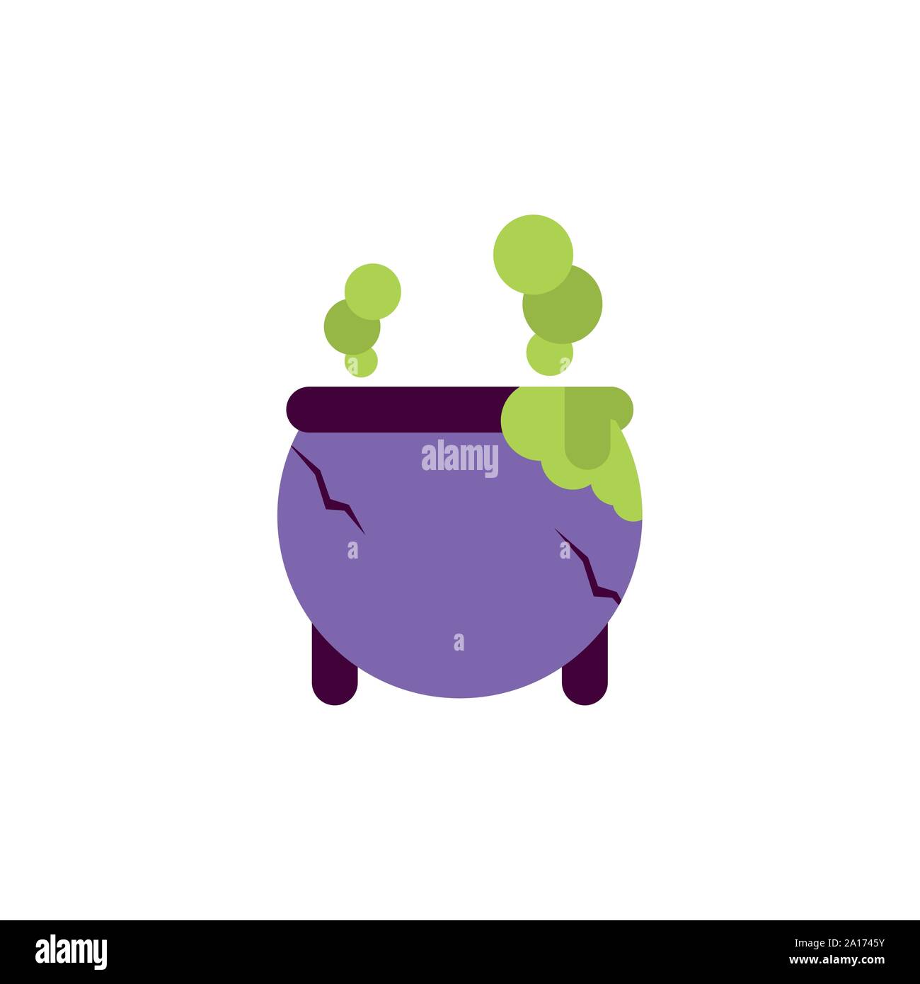 cauldron trick or treat happy halloween vector illustration Stock ...