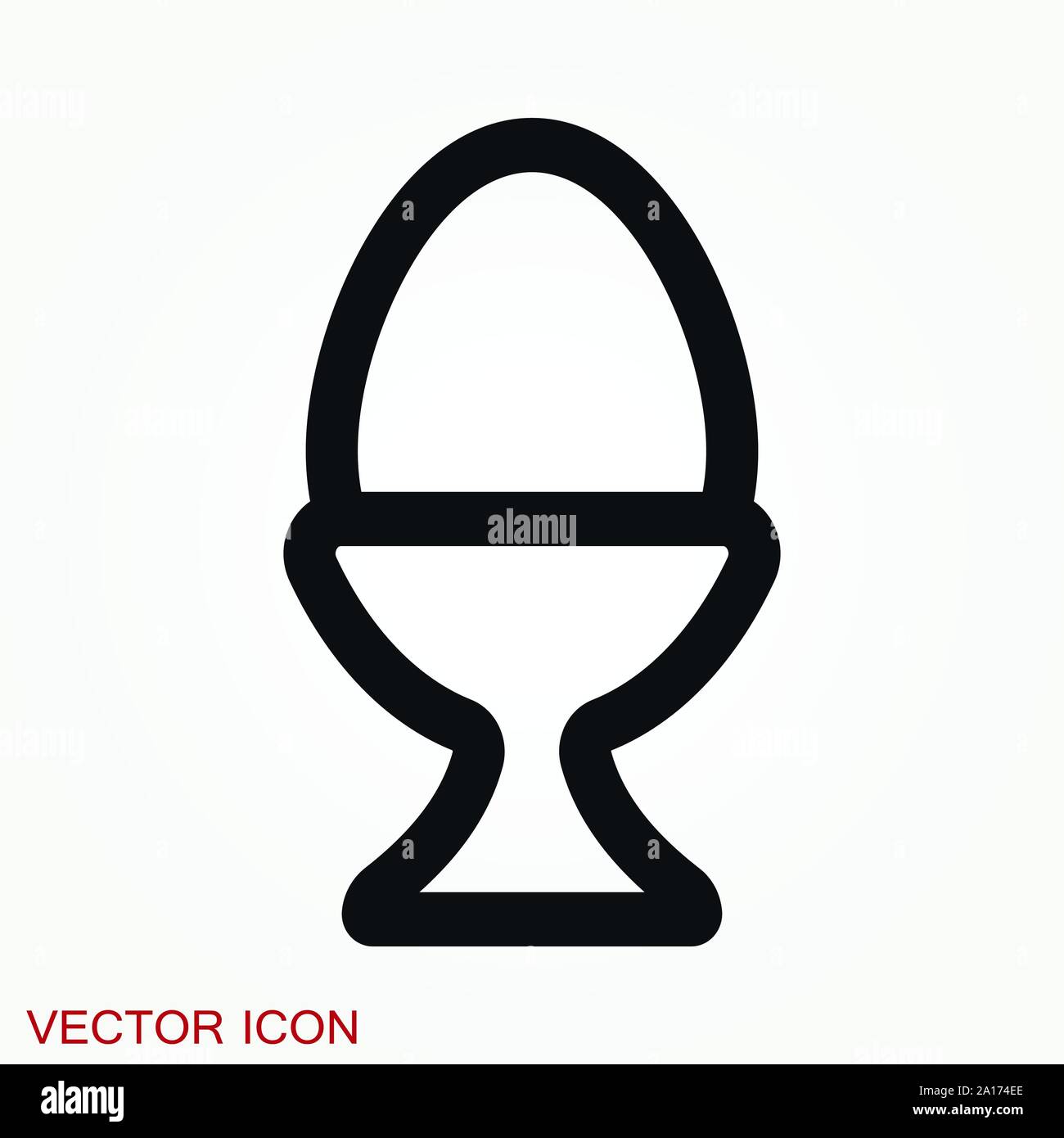 Egg vector icon, breakfast food symbol. Flat vector illustration Stock ...