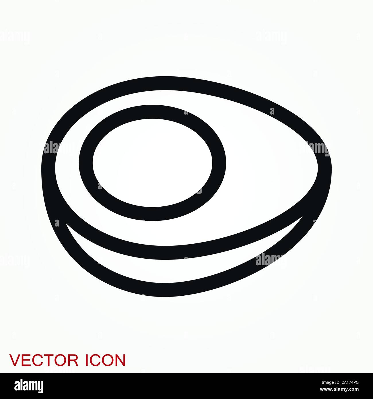 Egg vector icon, breakfast food symbol. Flat vector illustration Stock ...